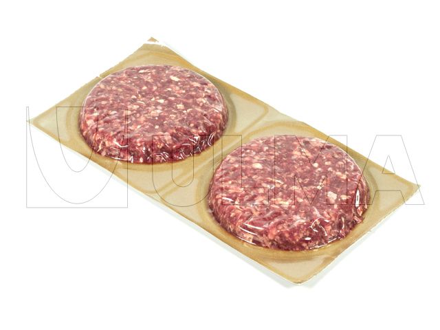 Emballage bipack de steaks hachés en thermoformage skin — ULMA Packaging